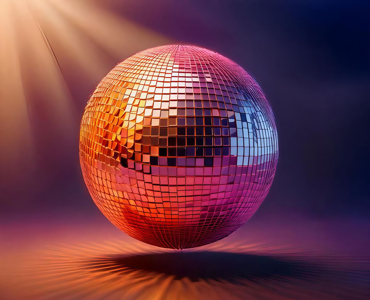 3d disco ball gold background colorful by rajsvr | Clickasnap