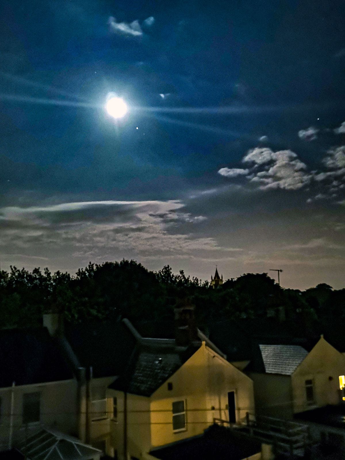Nighttime Scene Under A Full Moon by IPHPhotography | Clickasnap